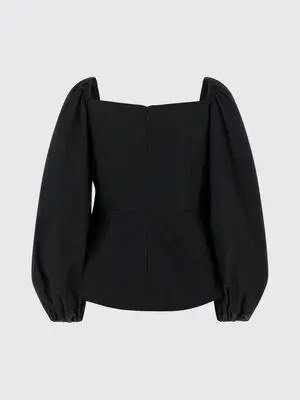 Carolina Herrera Gathered Front Puff Sleeve Top