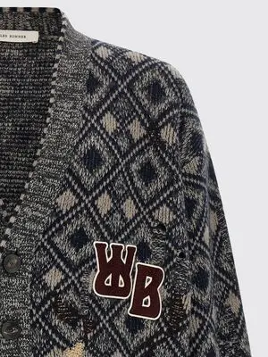 WALES BONNER Argyle Knit Cardigan - Multicolor