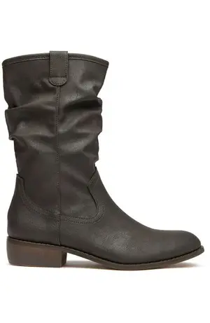 V.GAN LONDON Prune Mid-calf Boots - Brown