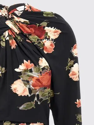 Magda Butrym Floral Print Ruched Midi Dress - Multicolor