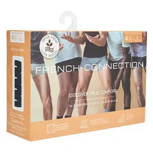 French Connection 4-pack Boxer Brief - Black