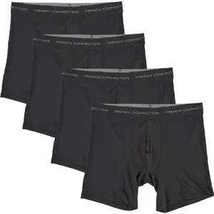 French Connection 4-pack Modal Boxer Brief - Black
