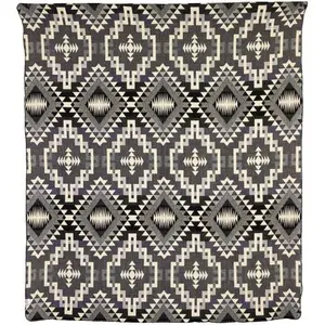 PURPLE NEST DESIGN Yachana Collection Blanket - Gray/black