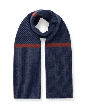 CELTIC & CO. Chevron Scarf - Navy