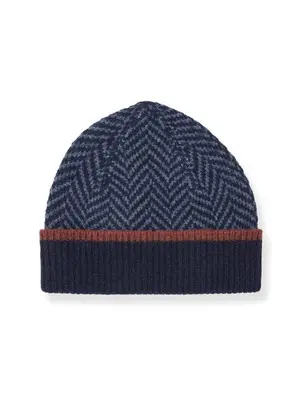 CELTIC & CO. Chevron Beanie - Navy