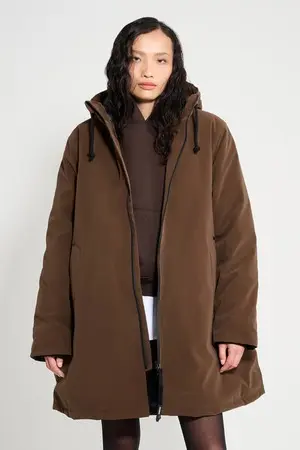 Stutterheim Mosebacke Winter Matte Coat - Dark Brown