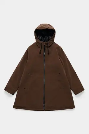 Stutterheim Mosebacke Winter Matte Coat - Dark Brown
