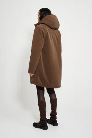 Stutterheim Mosebacke Winter Matte Coat - Dark Brown