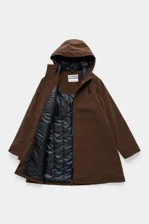 Stutterheim Mosebacke Winter Matte Coat - Dark Brown