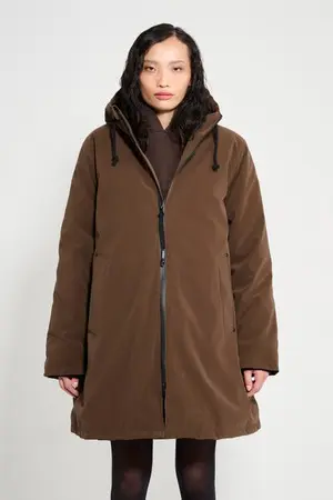 Stutterheim Mosebacke Winter Matte Coat - Dark Brown