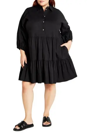 City Chic 3/4 Sleeve Day Dresses