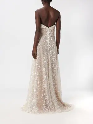 GENNY Embellished Strapless Gown