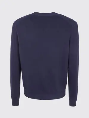 PEOPLE OF SHIBUYA Ribbed Crew Neck Sweater - Navy