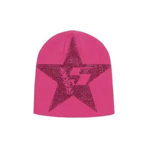 SP5DER Rhinestone Beanie - Pink