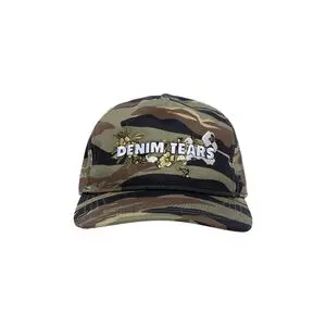 DENIM TEARS Floral Logo Trucker Hat - Green