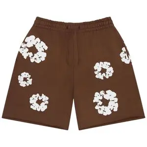 DENIM TEARS Cotton Wreath Sweatshorts - Brown