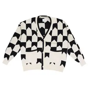 Rhude Chevron Checkered Knit Cardigan - Multicolor