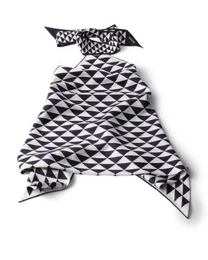 Prada Printed Silk Twill Halter Top