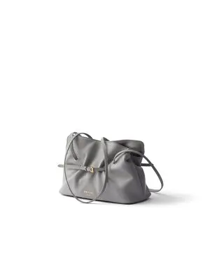 Prada Small Nappa Leather Bag - Granite Gray