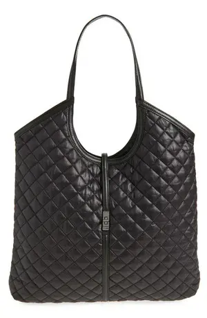 Mz Wallace Large Astor Quilted Nylon Tote - Black