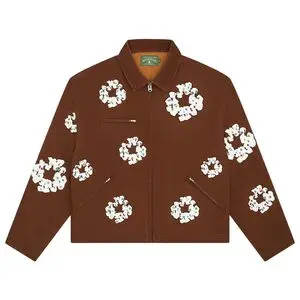 DENIM TEARS Cotton Wreath Canvas Work Jacket - Brown