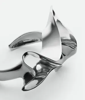 Bottega Veneta Anemone Cuff Bracelet - Silver