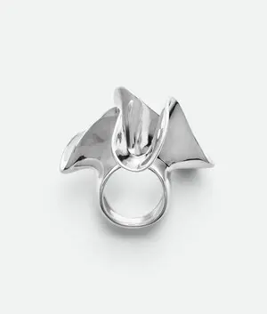 Bottega Veneta Anemone Ring - Silver