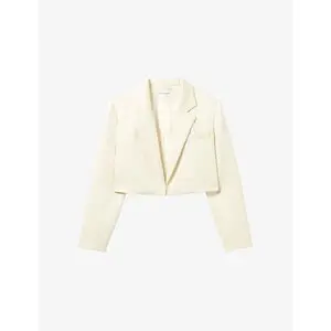 Claudie Pierlot Tailored Cropped Satin Jacket