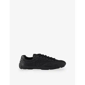 Prada Montecarlo Leather Trainers - Black