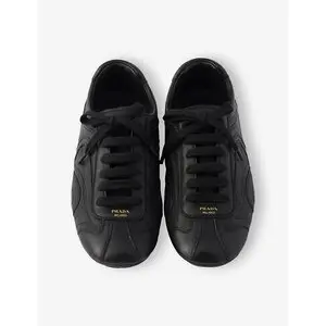 Prada Montecarlo Leather Trainers - Black