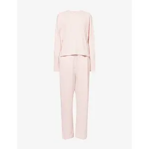 TREATS Long-sleeve Pointelle-knit Cotton-jersey Pyjamas - Pink