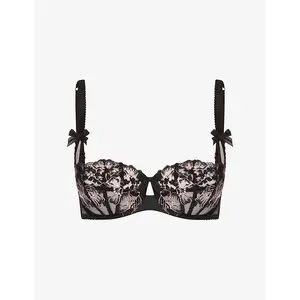 Agent Provocateur Lana Underwired Lace Bra - Black/pink