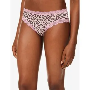 STRIPE & STARE The Original Leopard-pattern Pack Of Four Stretch-modal Briefs