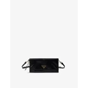 Prada Logo-embellished Leather Wallet - Black