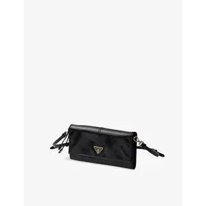 Prada Logo-embellished Leather Wallet - Black