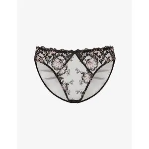 Agent Provocateur Lana Lace Briefs - Black/pink