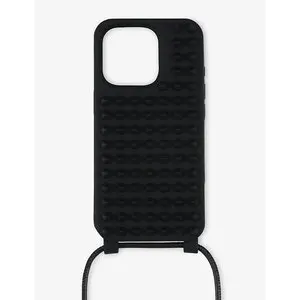CHRISTIAN LOUBOUTIN Funky Iphone 16 Pro Leather Phone Case - Black