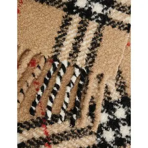 Burberry Check-bouclé Wool-alpaca Blend Scarf