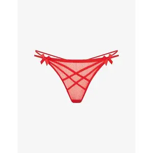 Agent Provocateur Nicki Tulle Thong Xxl - Red