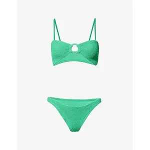 Hunza G Misty Tonal Hoop Bikini Set - Emerald