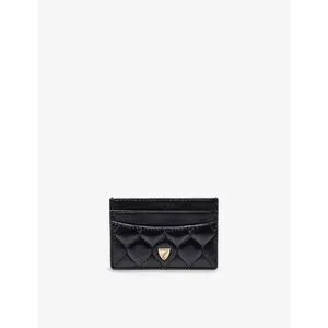 ASPINAL OF LONDON Slim Leather Card Holder - Black