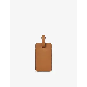 ASPINAL OF LONDON Logo-print Leather Luggage Tag - Tan