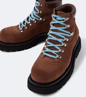 Bottega Veneta Lug Suede Ankle Boots