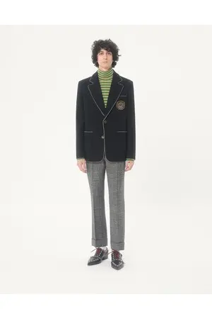 Valentino Garavani Single-breasted Wool Jacket With Patch