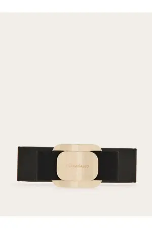FERRAGAMO Hair Clip With Vara Plate - Black