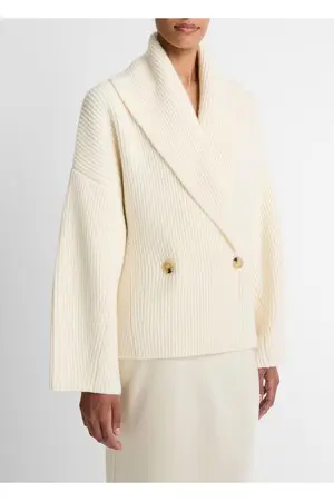 Vince Wool-blend Draped Sweater Coat