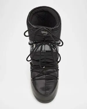 Moon Boot Icon Glance Satin Knee-high Snow Boots - Black