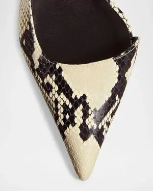 Khaite Snake-effect Leather D'orsay Pumps - Python