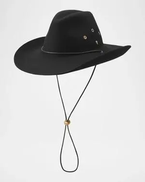 Helen Kaminski Walker Wool Felt Fedora - Black