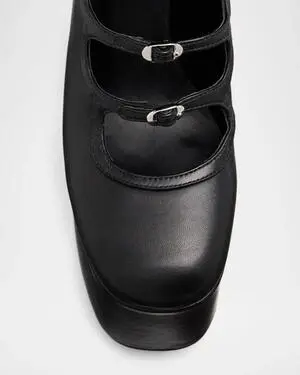 Marc Jacobs Kiki Leather Platform Boots - Black